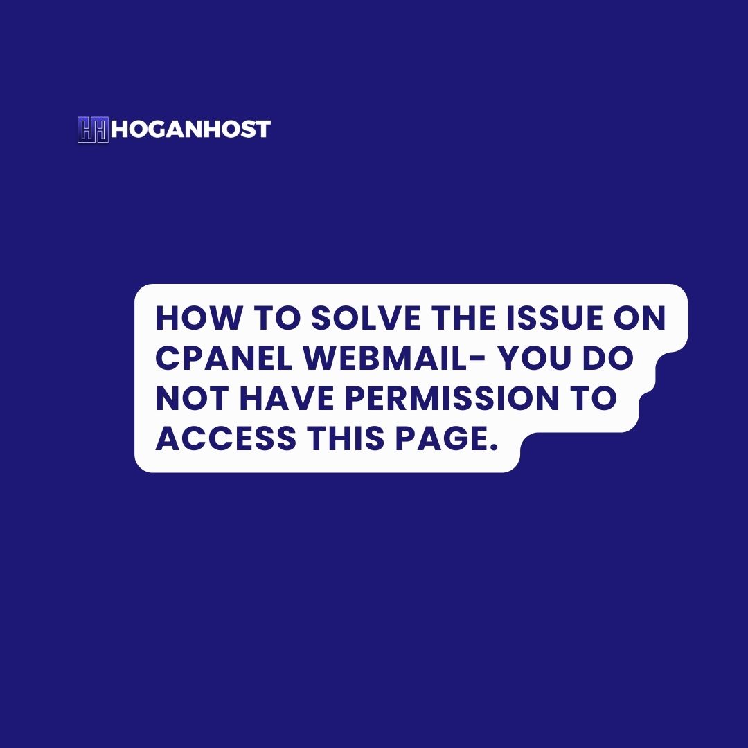 How to solve the issue on cpanel webmail - You do not have permission to access this page